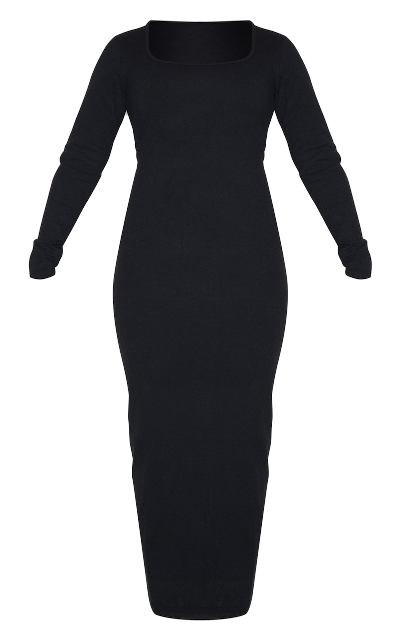 Plus Black Snatched Sculpt Midaxi Dress | Plus Size | PrettyLittleThing USA