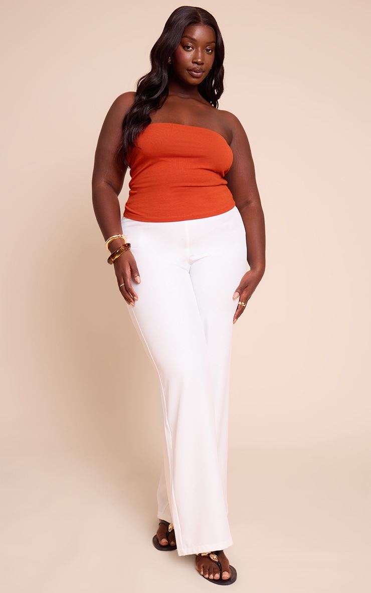Plus Rust Soft Cotton Bandeau Top | Plus Size | PLT