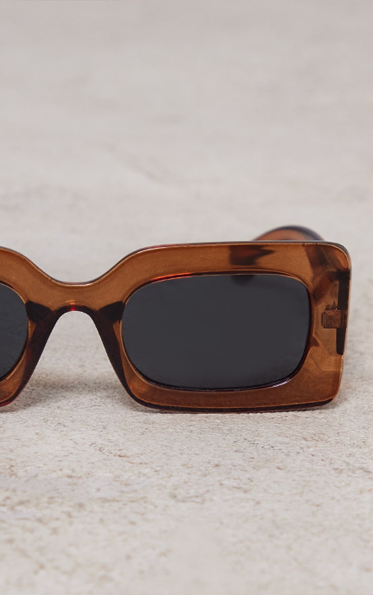 Toffee Chunky Square Frame Sunglasses | PrettyLittleThing USA