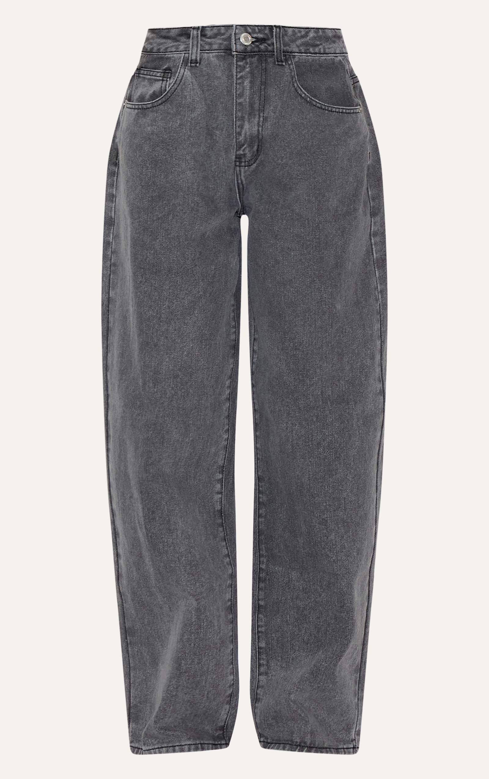 Washed Grey Dipped Back Waistband Boyfriend Jeans | Denim ...