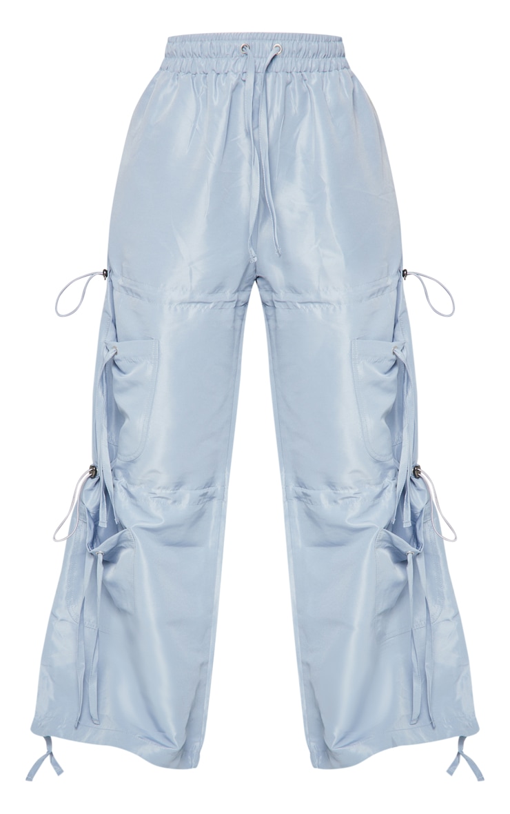 Petite Grey Toggle Detail Parachute Pant | Petite | PrettyLittleThing AUS