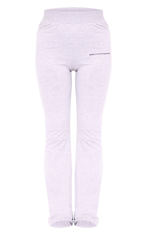 PRETTYLITTLETHING Ash Grey Print Flared Trouser | Co-ords | PLT