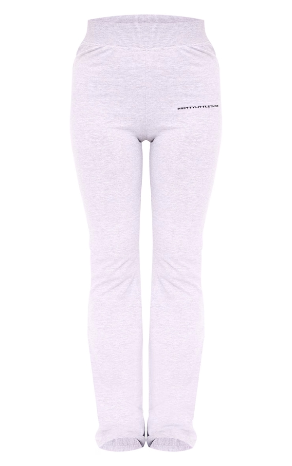 PRETTYLITTLETHING Ash Grey Print Flared Trouser | Co-ords | PLT