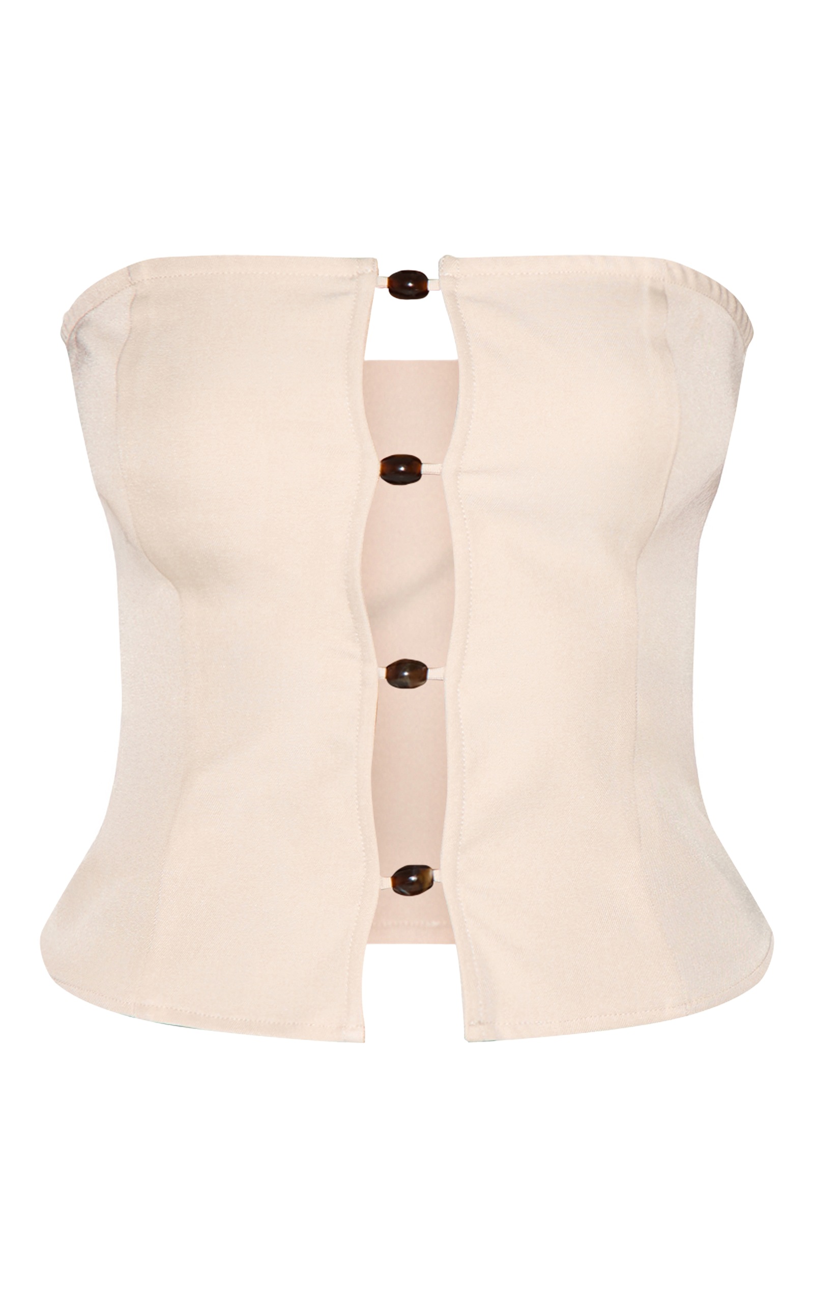 Beige Beaded Bandeau | Tops | PrettyLittleThing USA