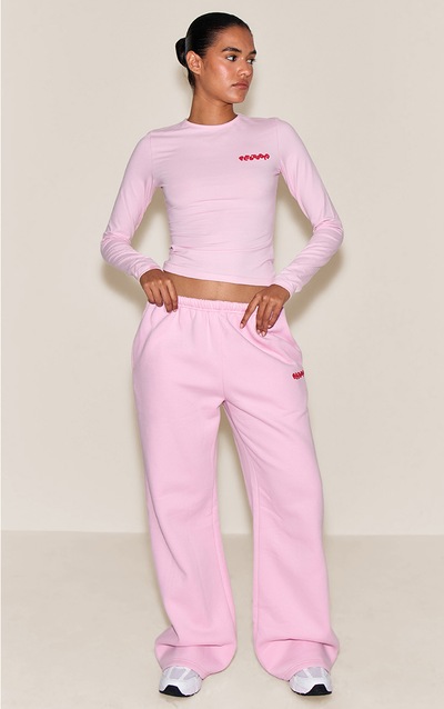 Pink Plt Studio Puff Cotton Long Sleeve Crop Top | Athleisure | PLT USA