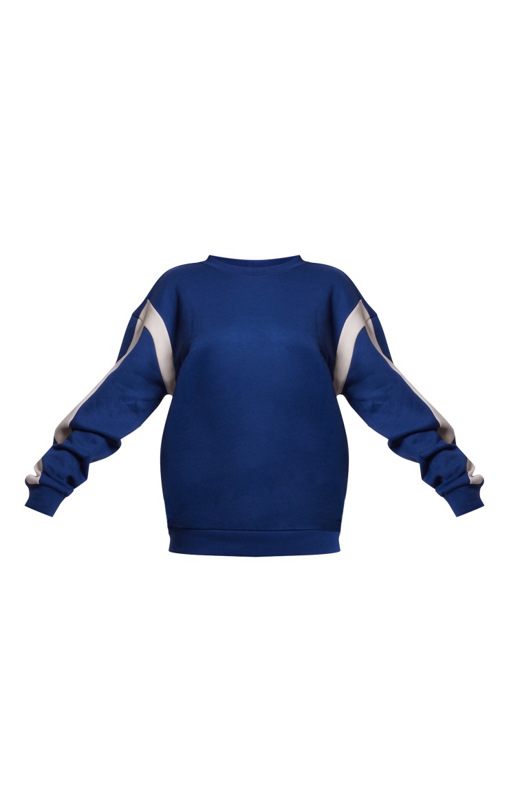 Blue Panelled Sweatshirt | Athleisure | PLT USA
