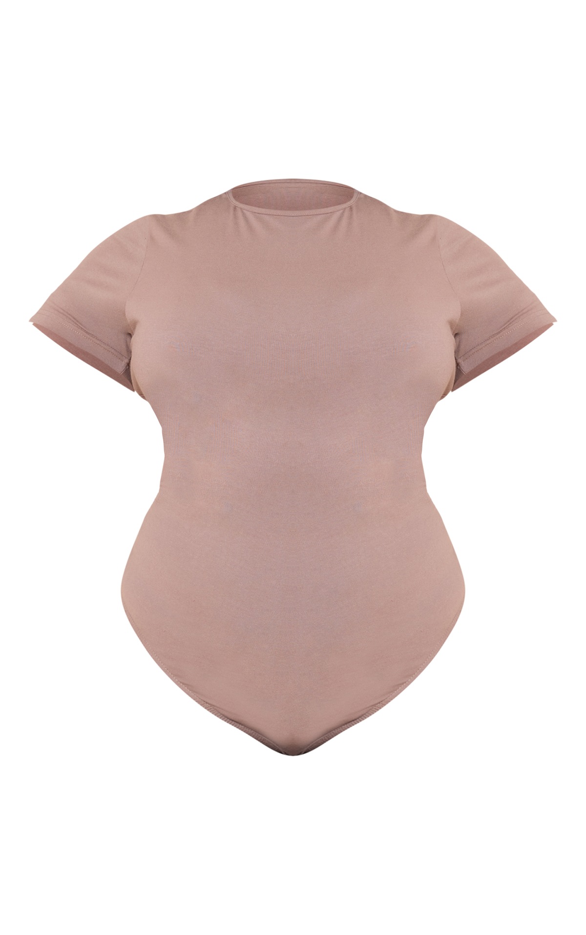 Plus Mocha Cap Sleeve Crew Neck Bodysuit | Plus Size ...