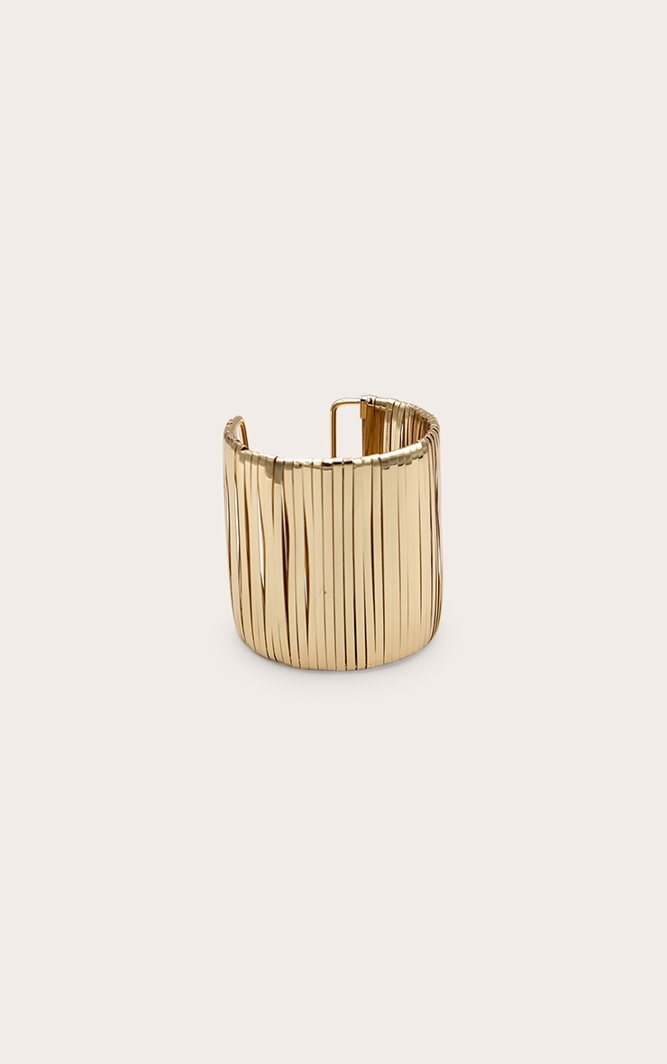Gold Ridge Cuff Bangle | Accessories | PLT