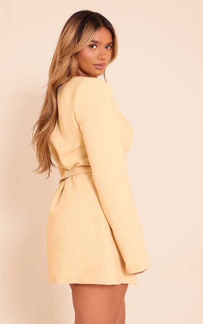 Shape Butter Yellow Tailored Hammered Mini Dress | Shape ...