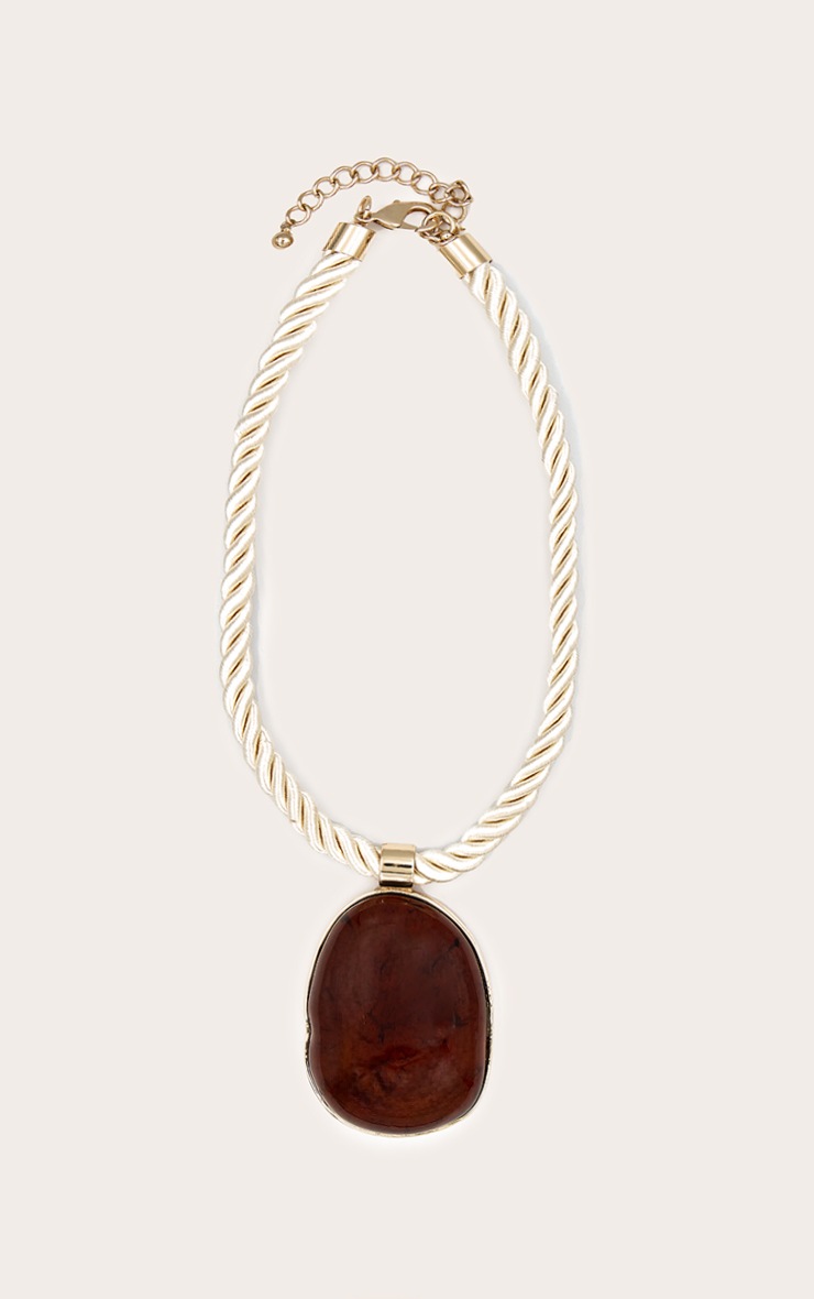 Brown Rope Oversized Resin Pendant | Accessories | PLT
