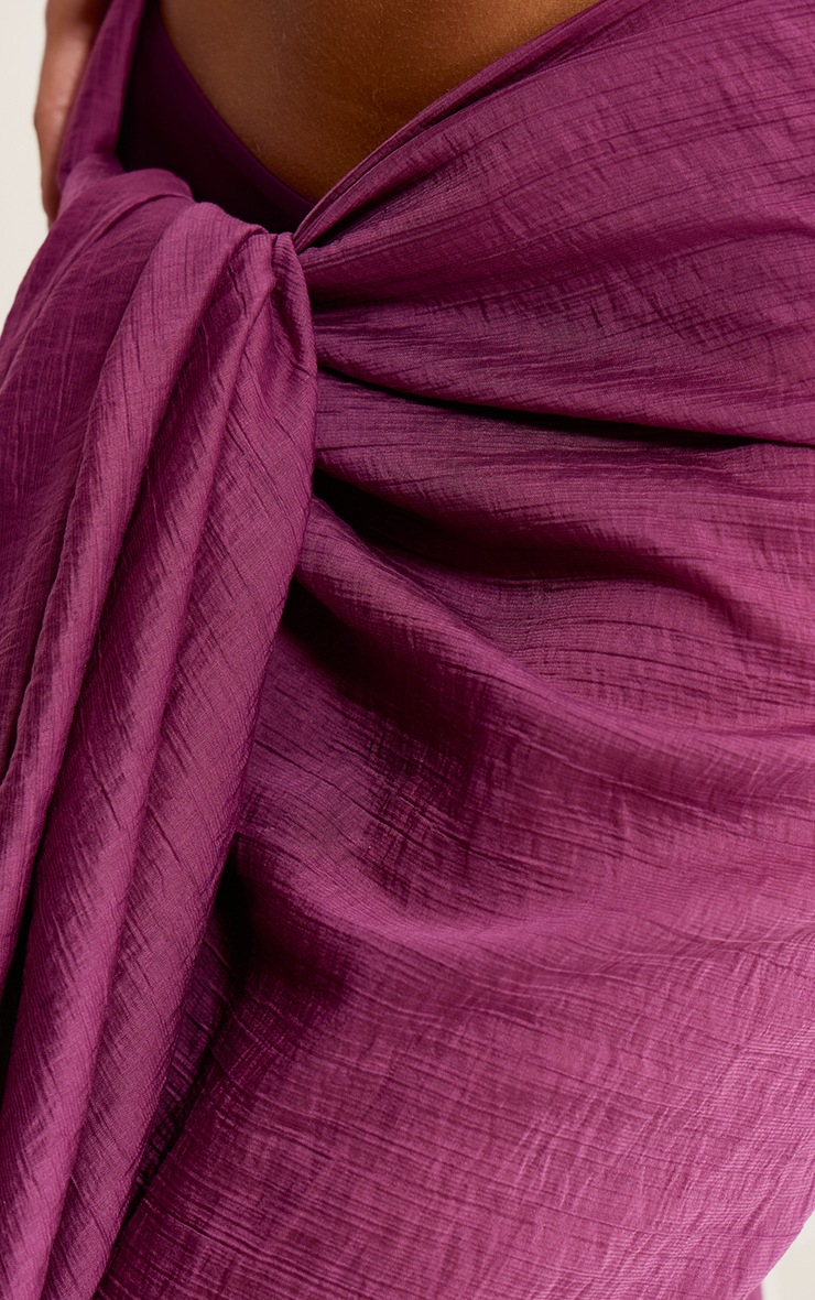 Purple Linen Look Rectangle Sarong | Swimwear | PrettyLittleThing USA