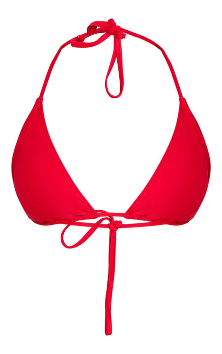 Mix & Match Red Triangle Bikini Top | Swimwear | | PrettyLittleThing