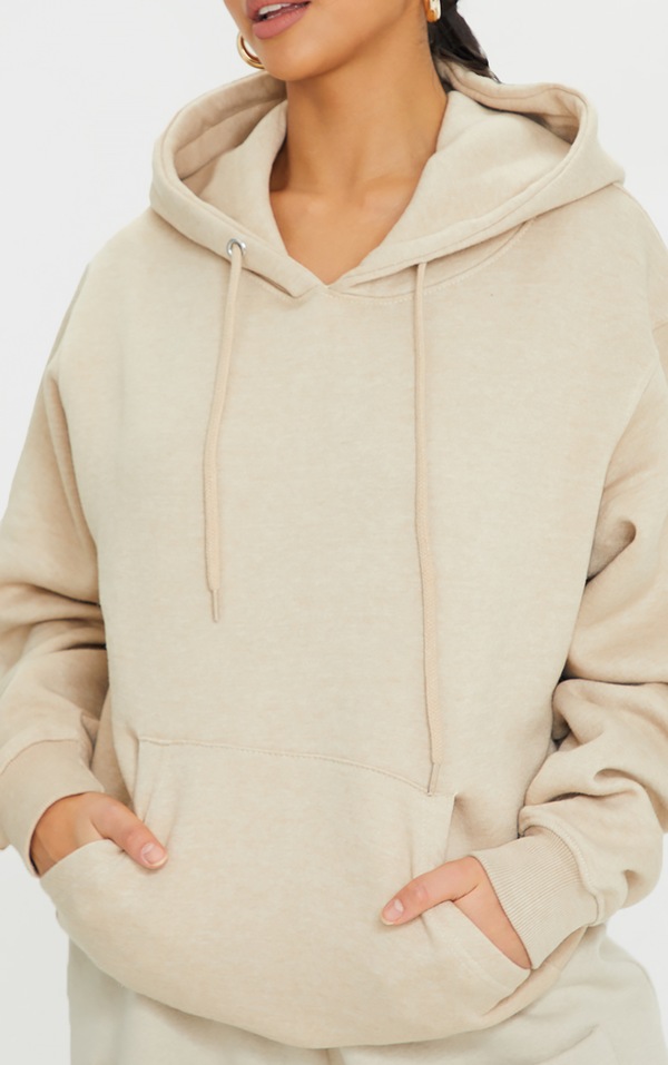 Petite Sand Oversized Ultimate Hoodie | Petite | PLT