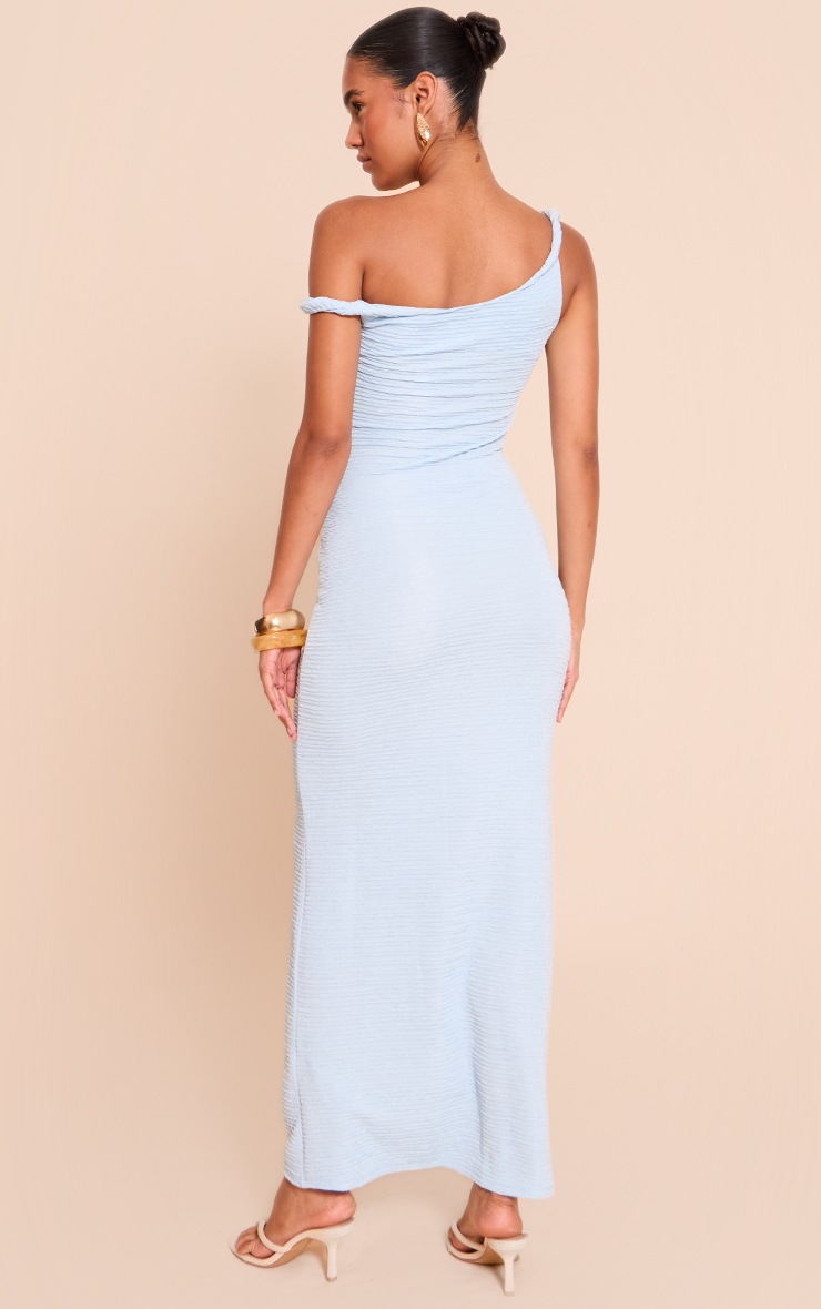 Baby Blue Textured Twist Strap Detail Maxi Dress | Dresses ...