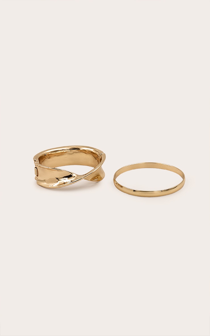 Gold Twist Bangle Set | Accessories | PLT USA