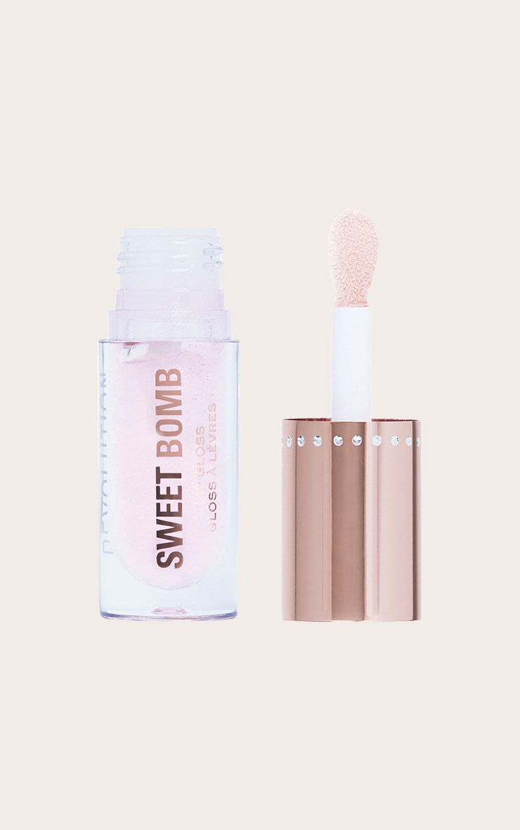 Makeup Revolution Sweet Bomb Lip Gloss Candyfloss Pink Glitter | Beauty ...