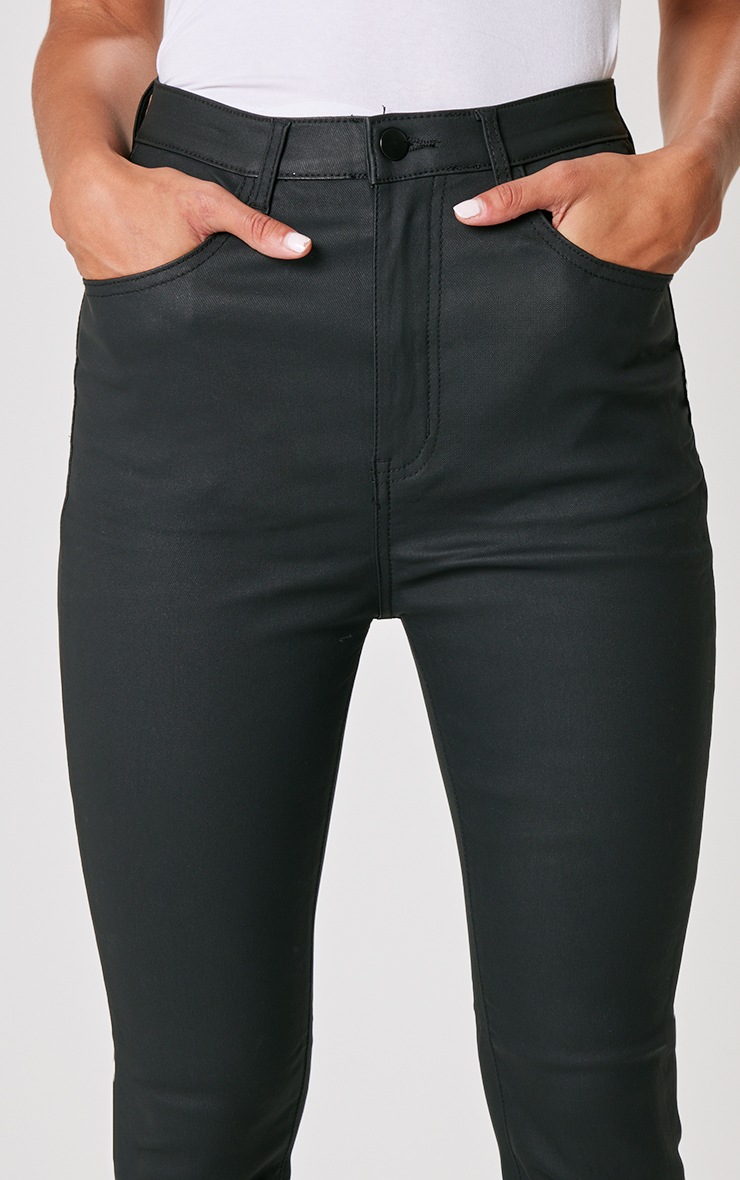 Black Coated Denim Flares | Denim | PrettyLittleThing AUS