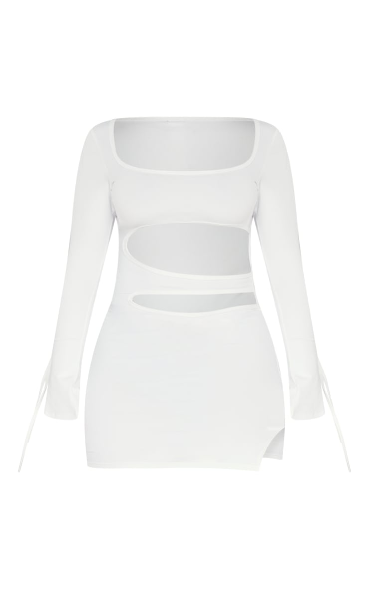 Shape White Square Neck Cut Out Mini Dress | PrettyLittleThing AUS