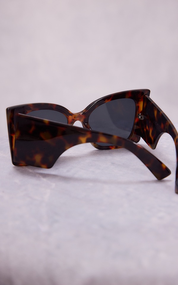 Tortoiseshell Thick Frame Overesized Square Cat Eye Sunglasses ...