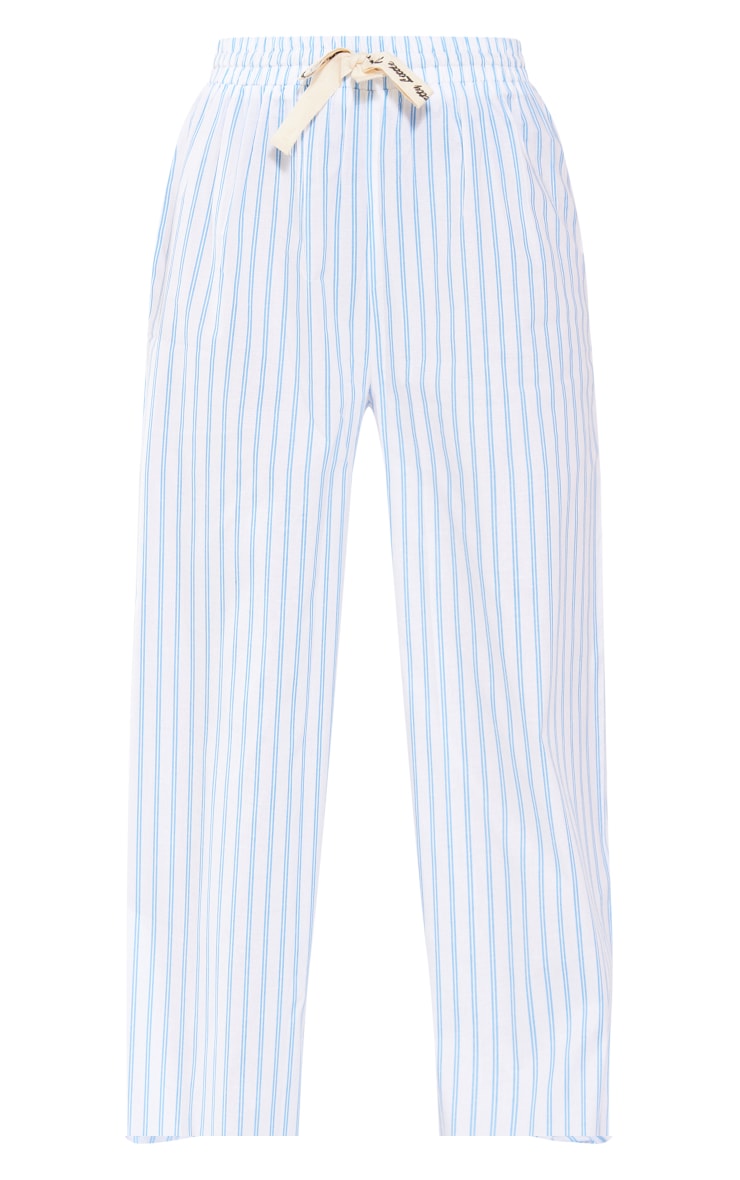 PLT Pantalon Large Bleu Clair À Rayures Noué Sur Le Côté | Lingerie ...