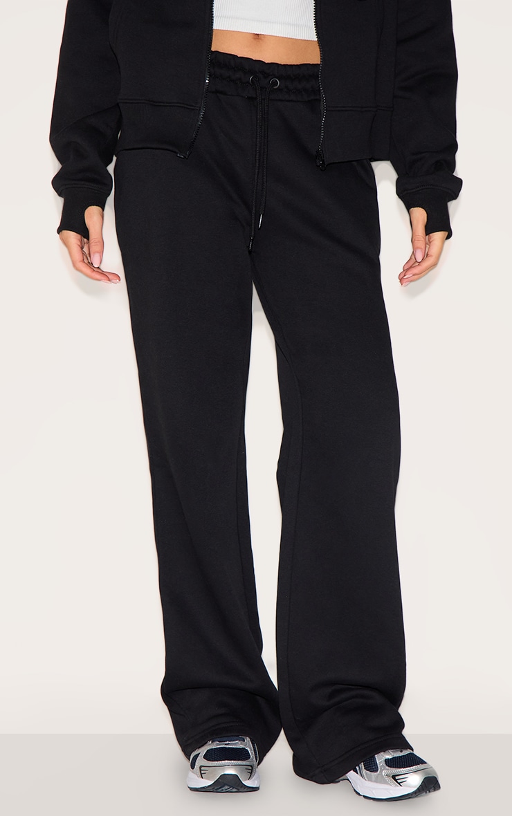 Black Oversized Drawstring Wide Leg Sweatpants | Athleisure | PLT USA