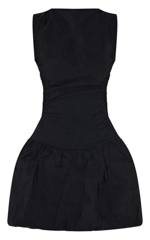 Black Stretch Woven Cut Out Backless Shift Dress | Dresses ...