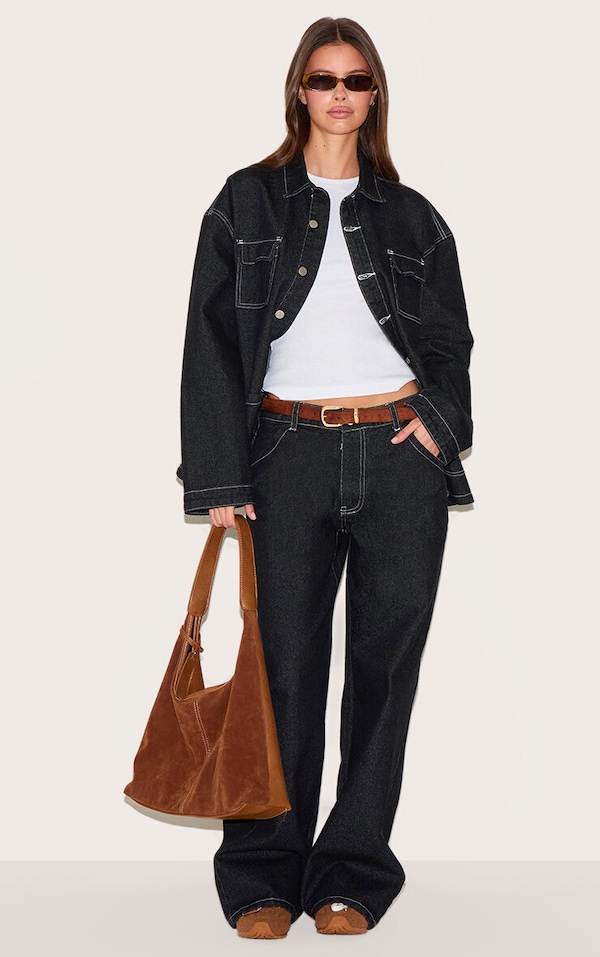 Raw Indigo Pocket Detail Washed Denim Shirt | Denim | PLT