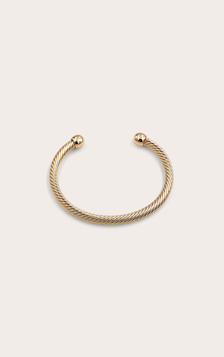 Gold Textured Twisted Cuff | Accessories | PLT
