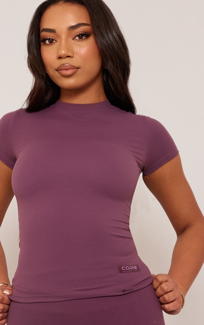 Tall Eggplant Core Collection Tab Contour Sculpt T Shirt | Tall | PLT
