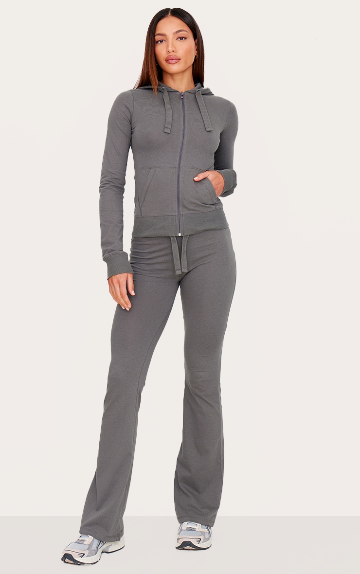 Tall Charcoal Zip Up Fitted Track Jacket | Tall | PLT