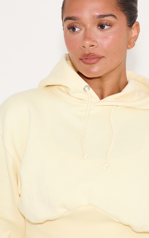 Shape Lemon Sweat Cropped Shirred Waist Hoodie | Shape | PLT