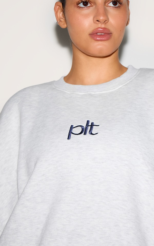 Plus Ash Grey Plt Sweatshirt | Plus Size | PLT