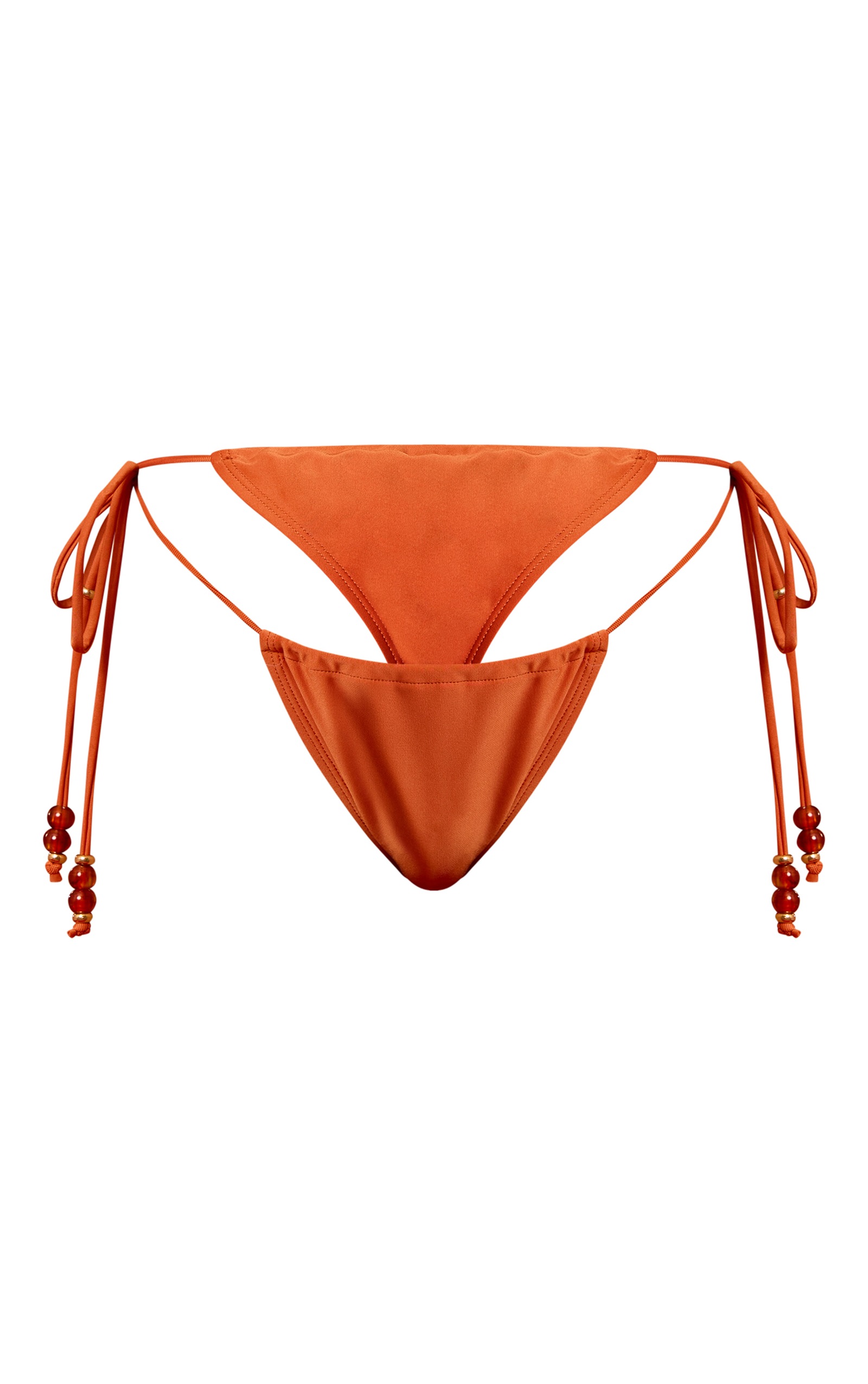 Rust Beaded Tie Side Bikini Bottom | Swimwear | PLT