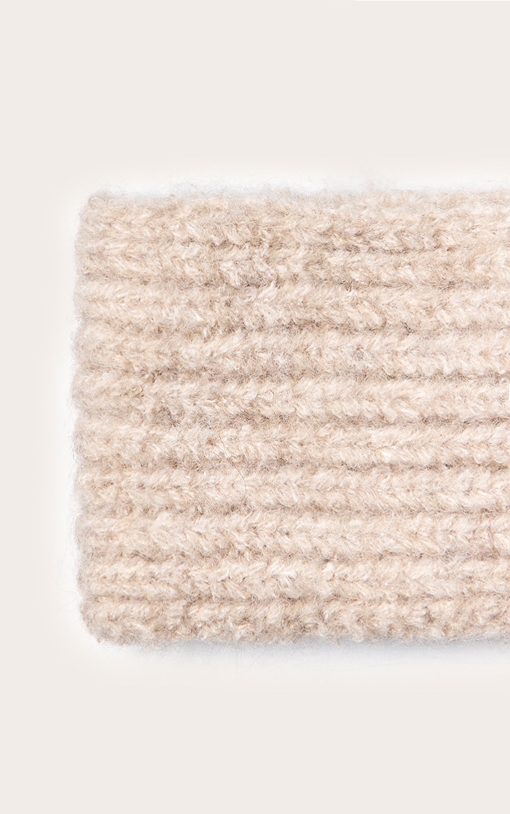 Oatmeal Brushed Knit Headband | Accessories | PrettyLittleThing USA