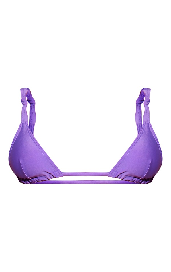 Purple Micro Mini Triangle Bikini Top | PrettyLittleThing IRE