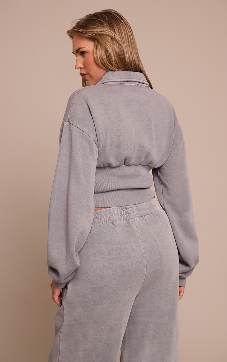 Shape Grey Marl Polo Cinched Waist Sweatshirt | Shape | PLT UAE