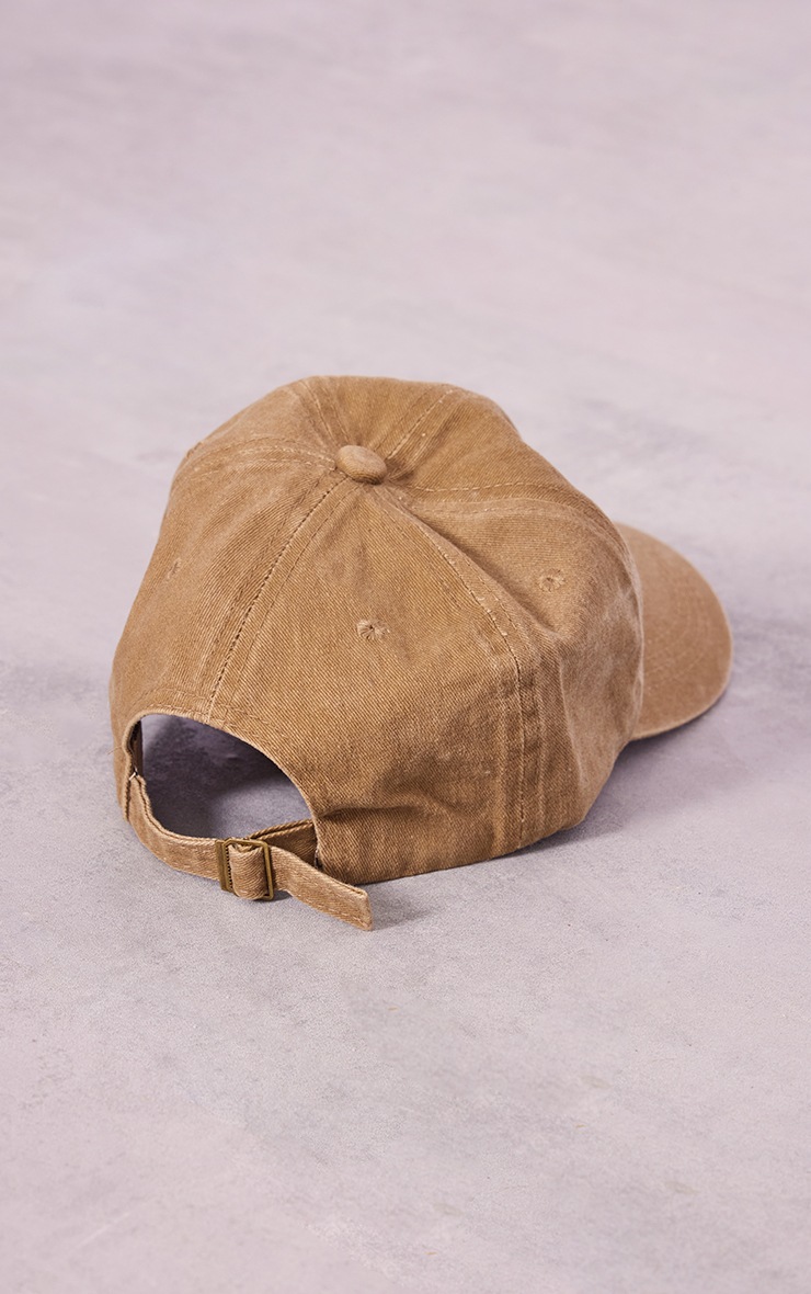 Taupe Washed Denim Cap | Accessories | PrettyLittleThing