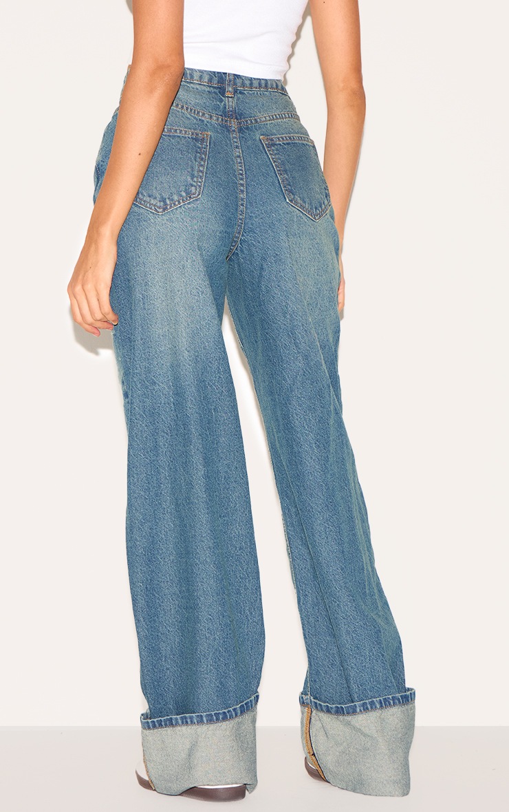 Vintage High Waist Turn Up Leg Jeans | Denim | PLT