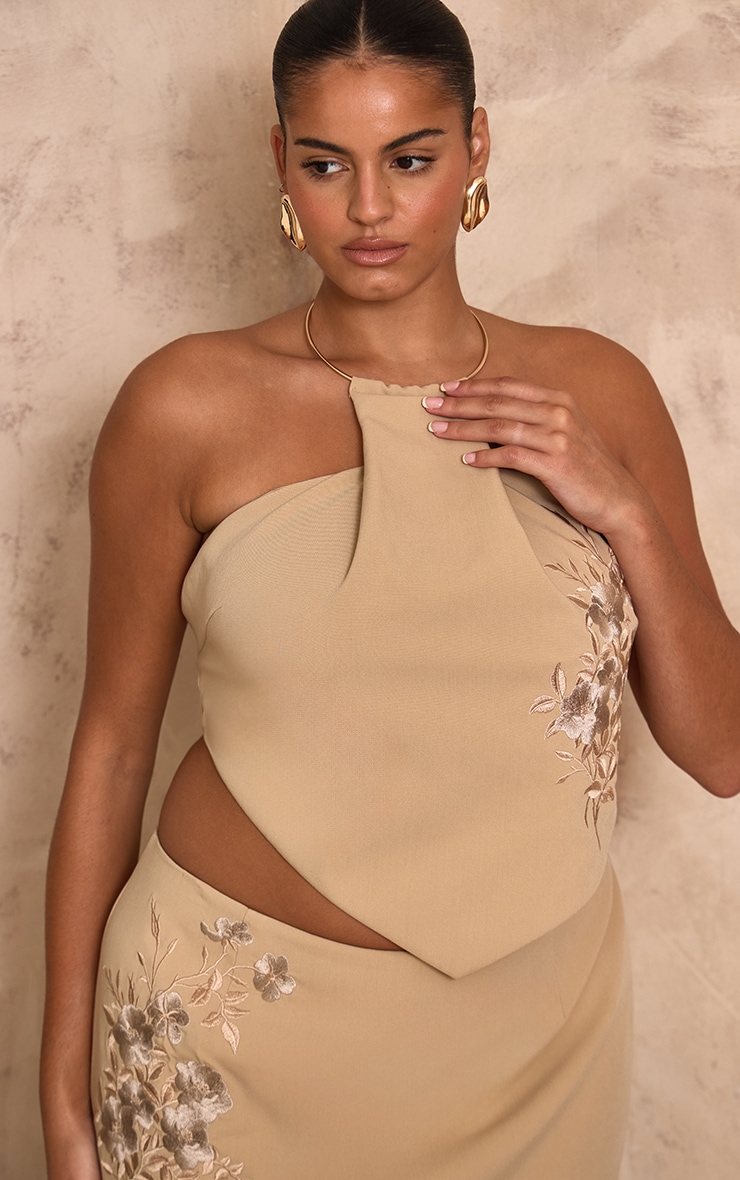 PLT Label Plus Stone Embroidered Low Rise Skirt | Plus Size | PLT