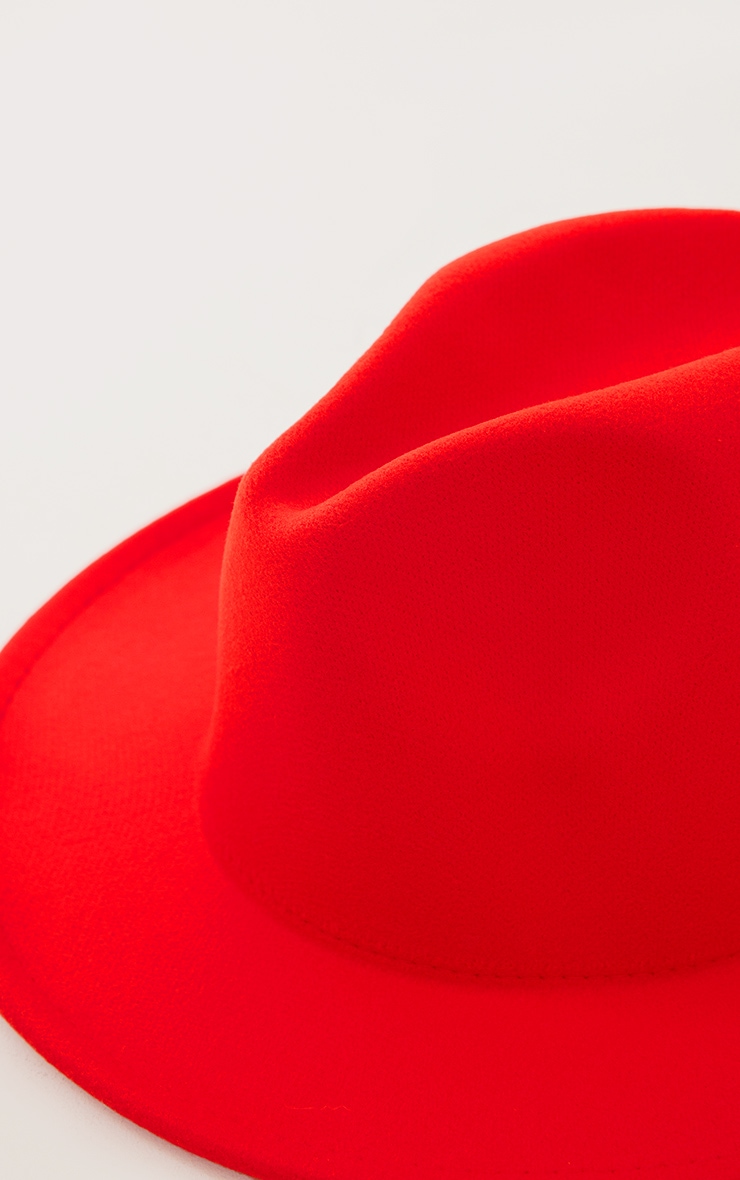 Basic Tomato Red Fedora Hat | Accessories | PLT USA