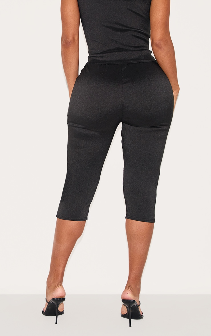 Shape Pantalon Capri Tissé Stretch Noir À Pinces | Shape | PLT FR