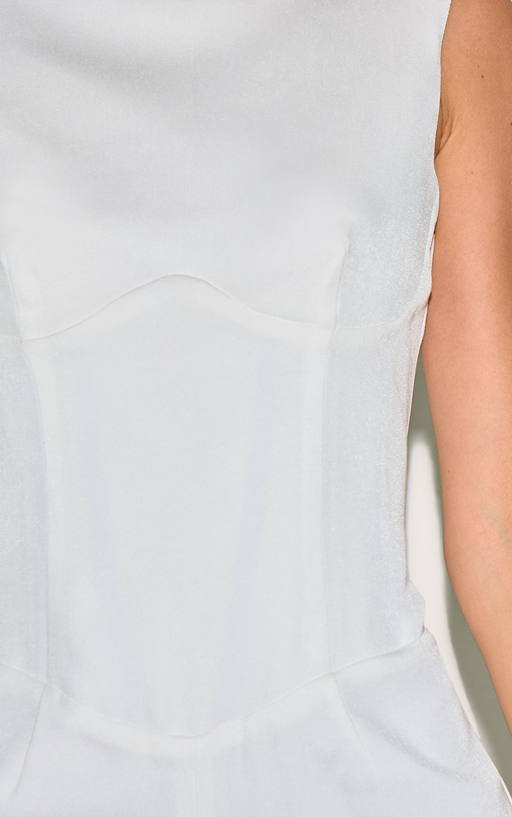 White Structured Back Corset Straight Leg Jumpsuit | Dresses ...