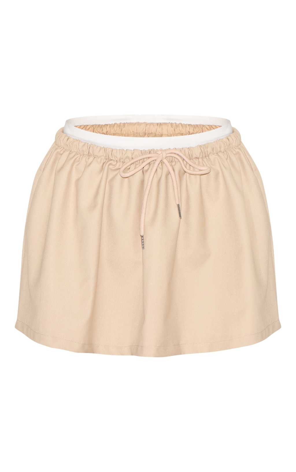 Stone Tailored Woven Boxer Drawstring Mini Skirt | Bottoms | PLT