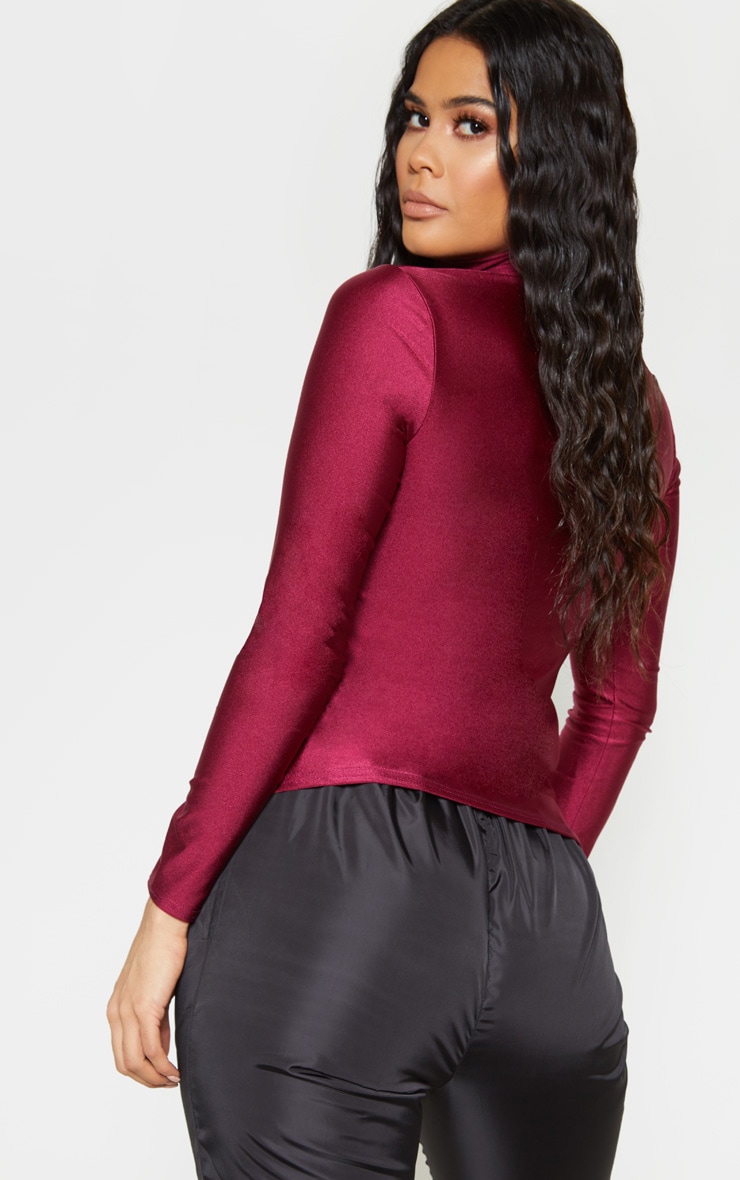 Wine Disco Zip Up Long Sleeve Top | Tops | PrettyLittleThing