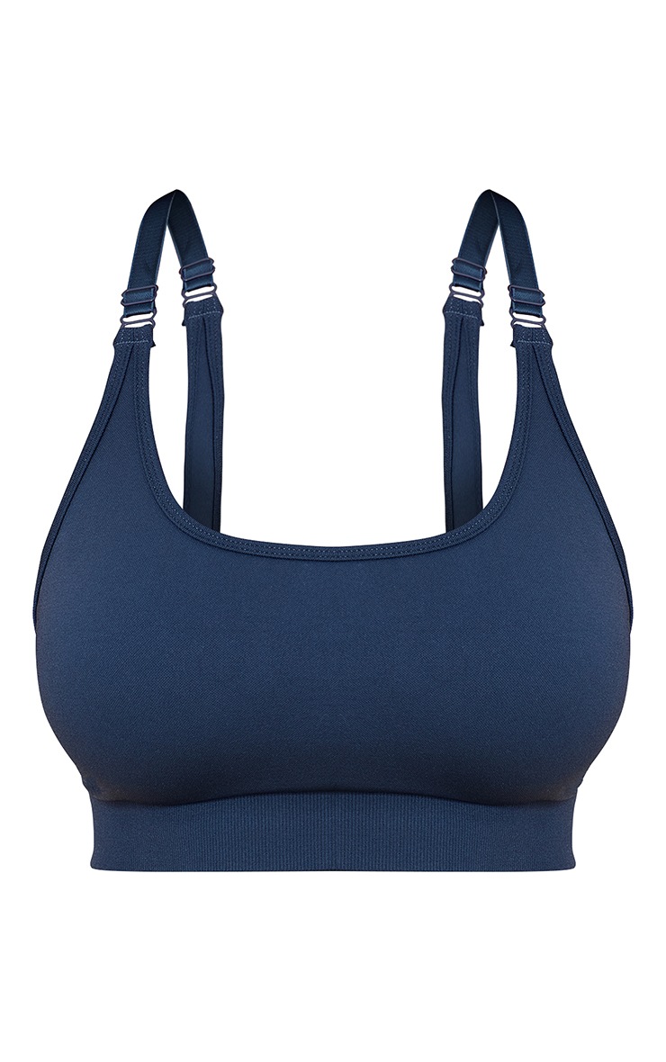 Shape Navy Seamless Active Scoop Cupped Bra | Shape | PrettyLittleThing USA