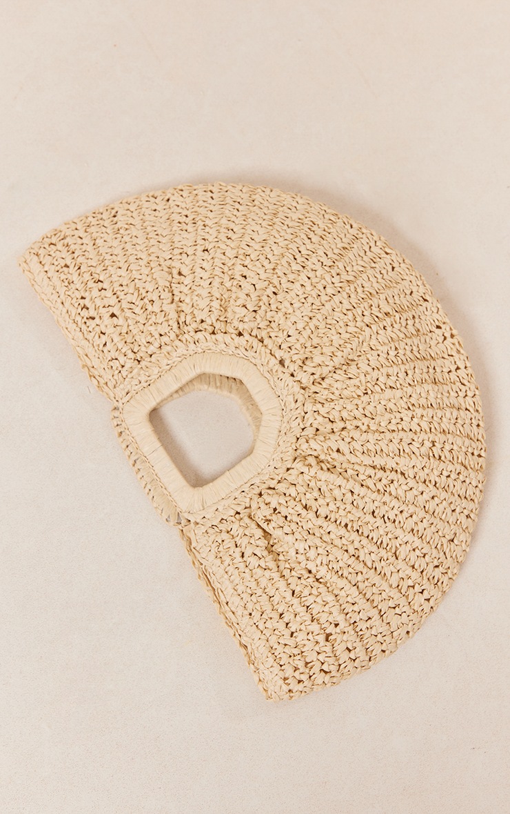 Natural Raffia Curved Handbag | Accessories | PrettyLittleThing