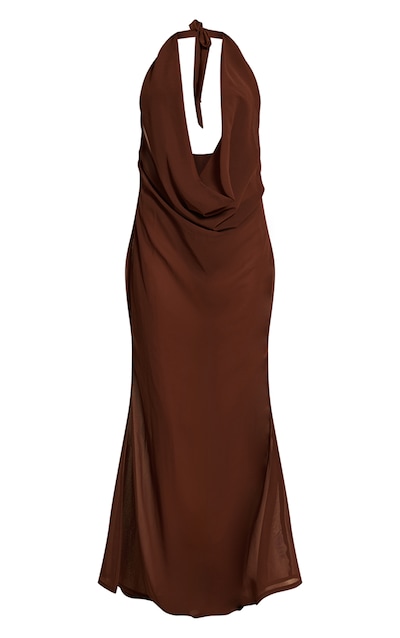 Espresso Plunge Front Open Back Beach Dress | Swimwear | PLT USA