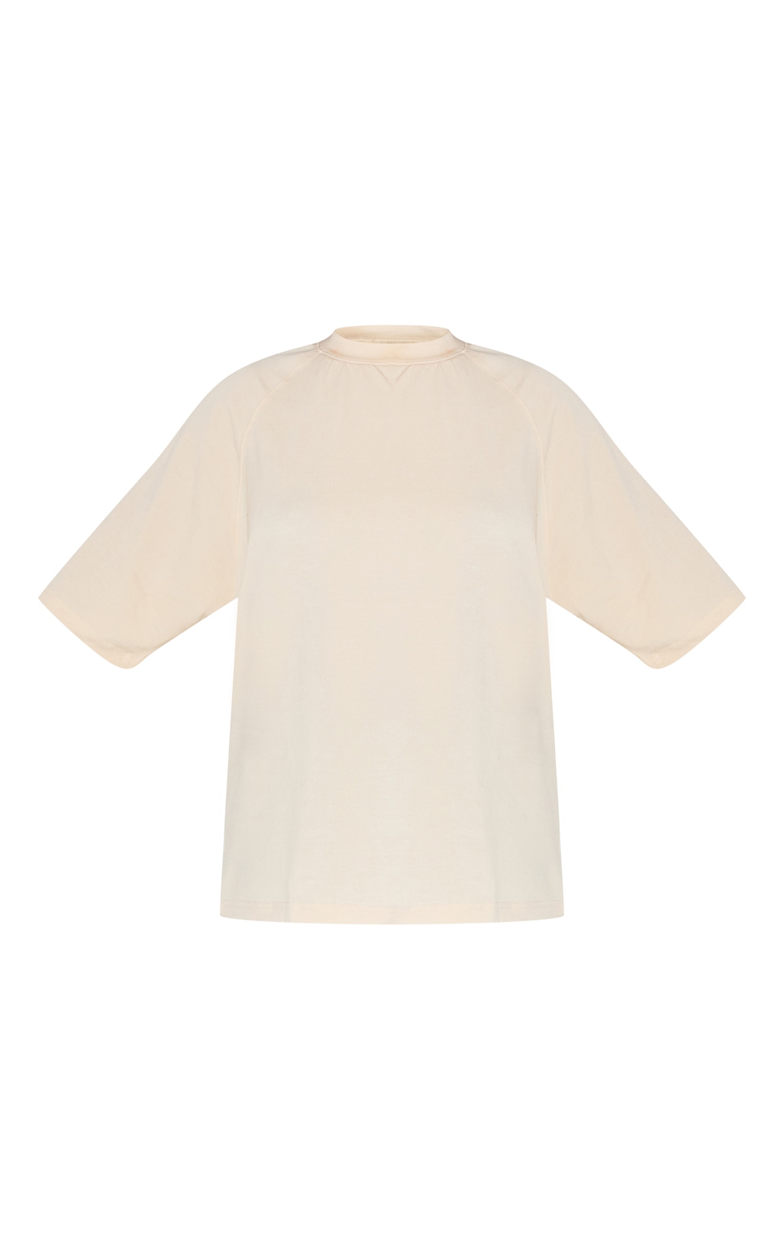 Petite Cream Oversized T-shirt | Petite | PrettyLittleThing USA