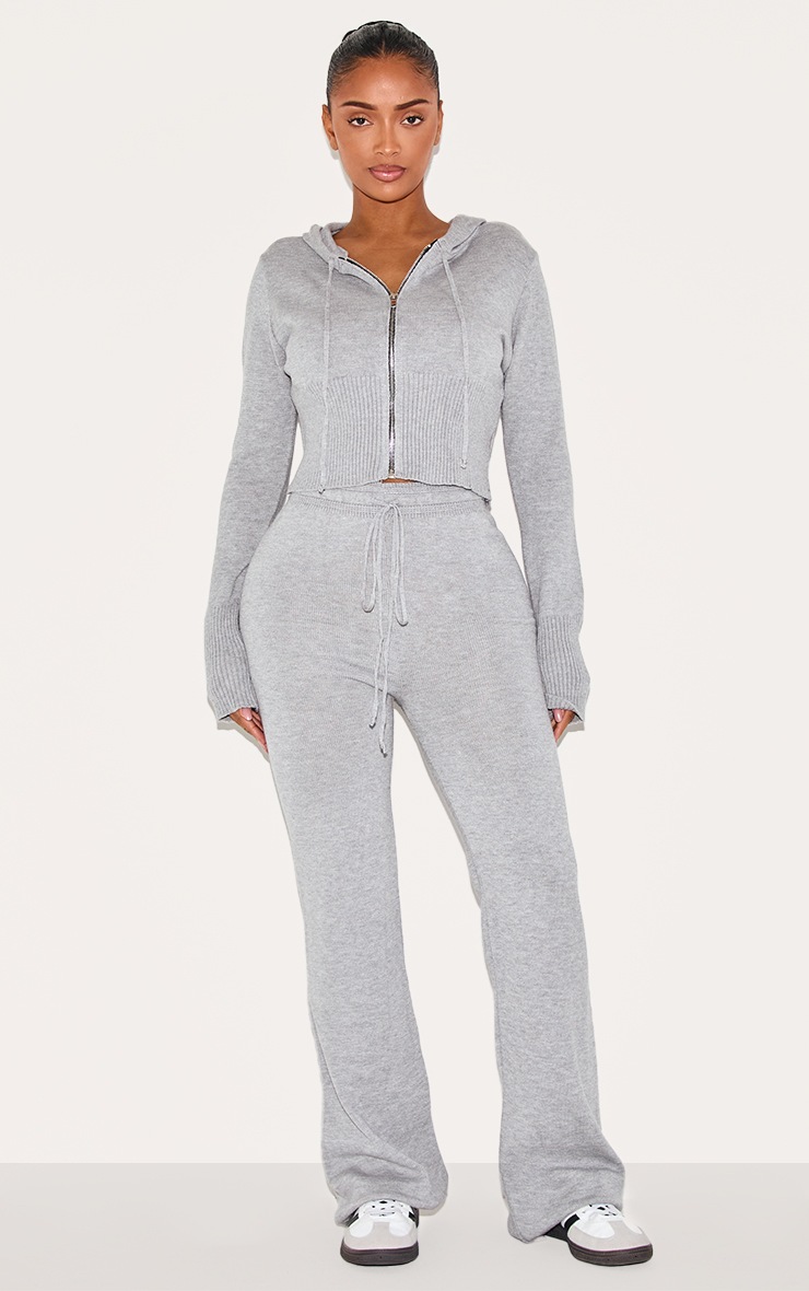 Shape Grey Knitted Zip Through Jacket | Shape | PLT