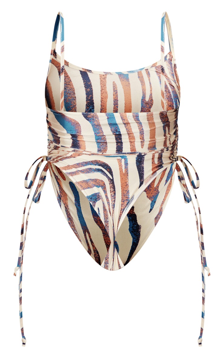 Shape Stone Animal Ruched Side High Rise Swimsuit | Shape ...